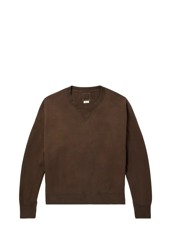 Visvim Amplus Cotton-jersey Sweatshirt - Brown
