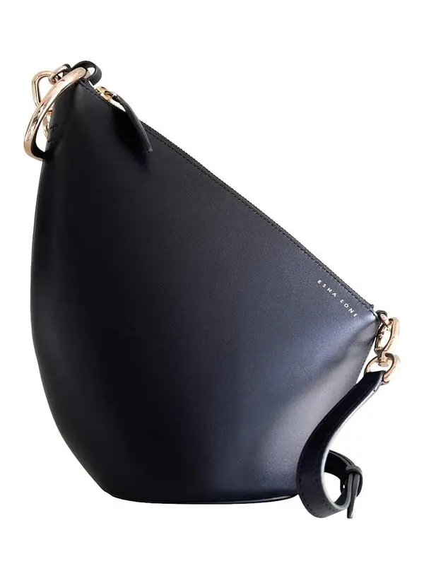 ESHA SONI Slope Leather Crossbody Bag - Black