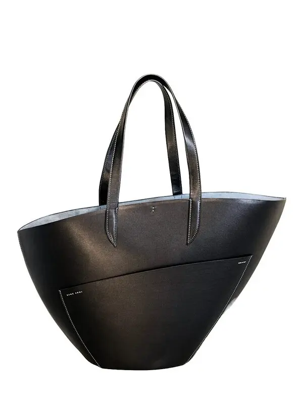 ESHA SONI Arc Large Leather Tote Bag - Black