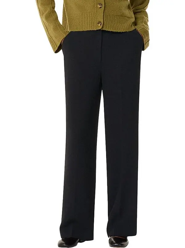 Whistles Petites Straight Leg Trousers - Black