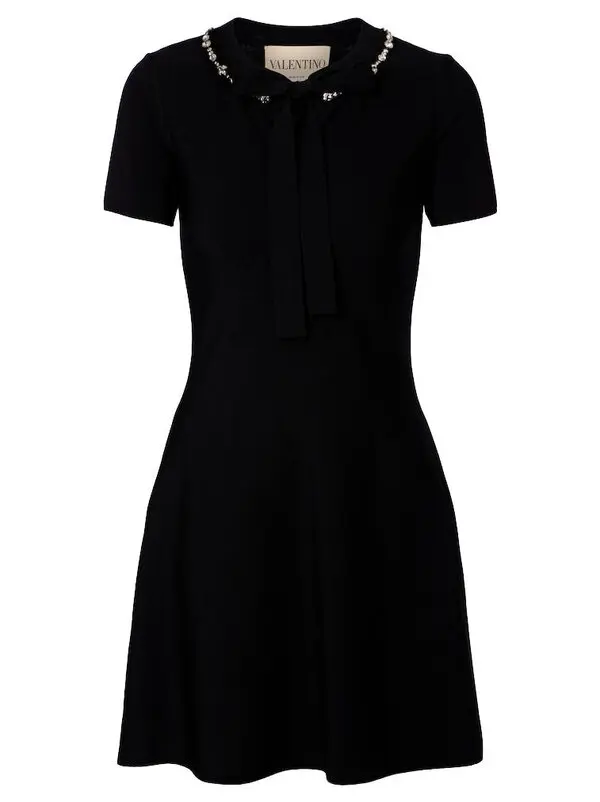 Valentino Garavani Embellished Minidress - Black