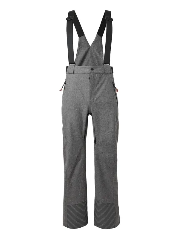 Loro Piana Adelboden Wide-leg Padded Clima System® Wool-blend Ski Salopettes - Gray