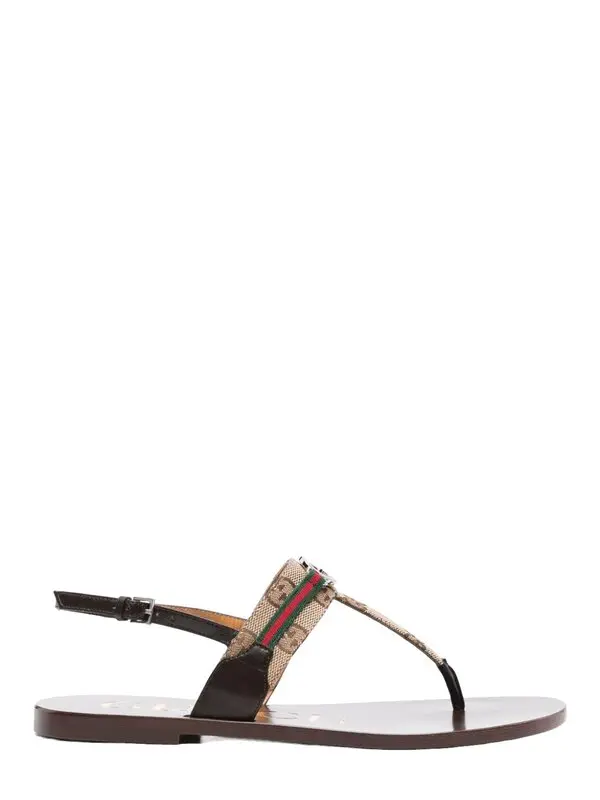 Gucci Interlocking G Flat Sandals - Neutrals