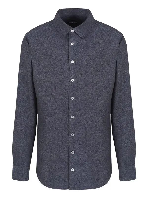 Giorgio Armani Long-sleeve Button-up Shirt - Grey
