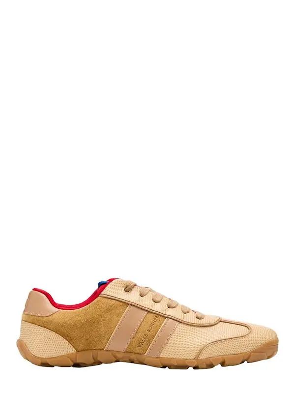 WALES BONNER Mixed Leather Low-top Sneakers - Beige/sand