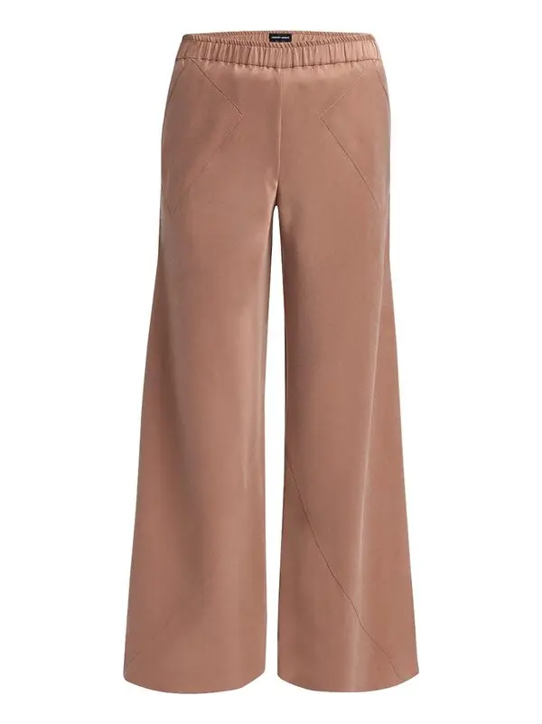 Giorgio Armani Wide Leg Trousers - Solid Dark Orange