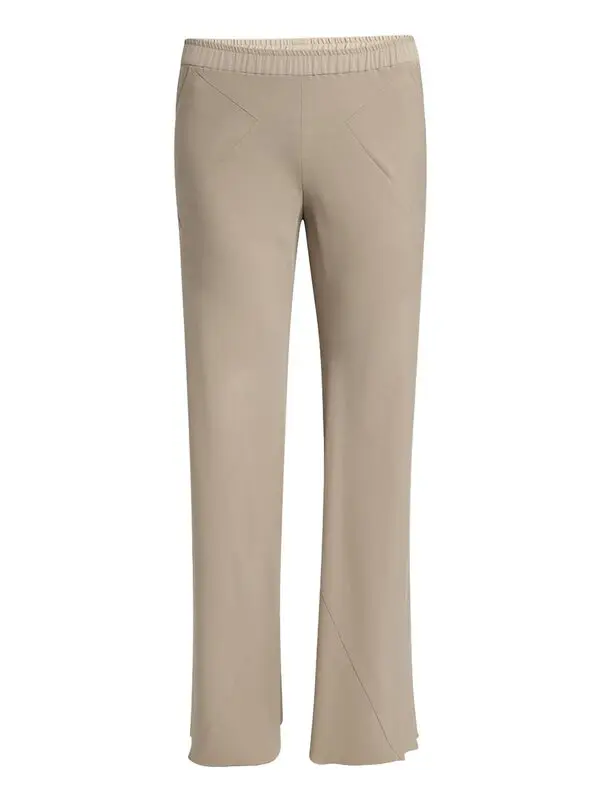 Giorgio Armani Triple Silk Georgette Trousers - Solid Medium Beige
