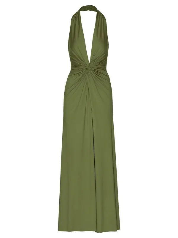 ANDRES OTALORA Mendra Gathered Maxi Dress - Green