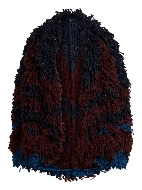 Etro Fringed Wool Coat - Multi