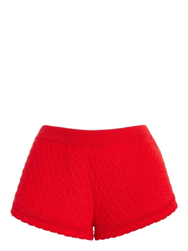 BARRIE Cashmere Shorts - Red
