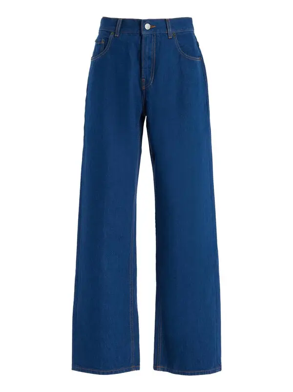 HAIKURE Bonnie Rigid Low-rise Boyfriend Jeans - Blue