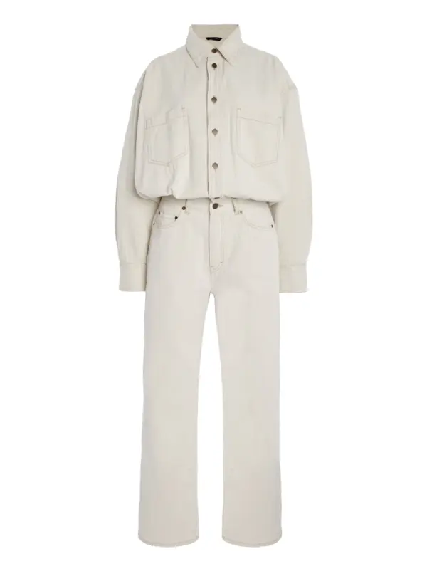 HAIKURE Tilda Denim Jumpsuit - White
