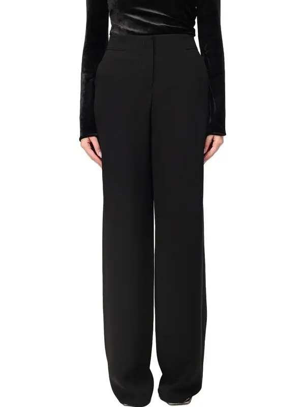 Giorgio Armani Wide Leg Tailored Trousers - Black