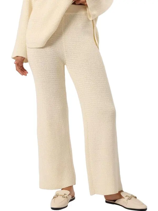 PETAL & PUP Mckinley Cotton Knit Pants - Cream