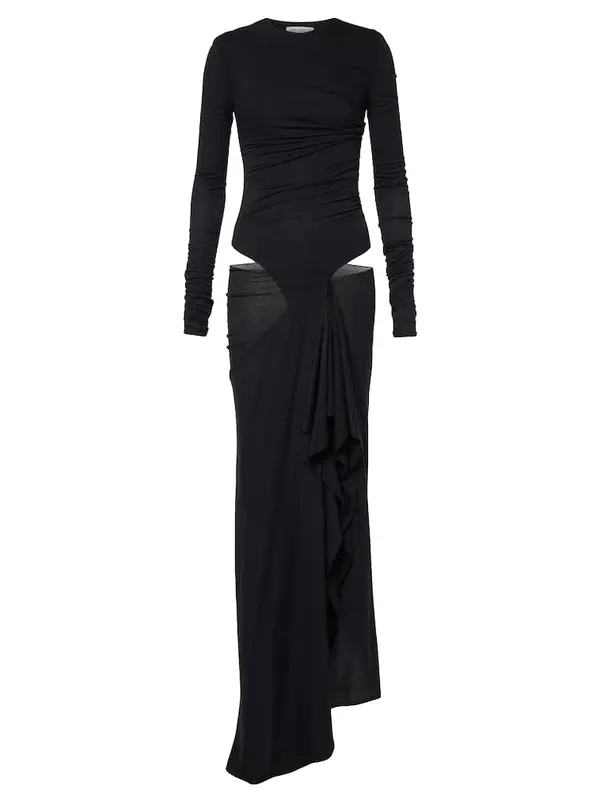 Sportmax Astoria Printed Silk Twill Gown - Multicoloured