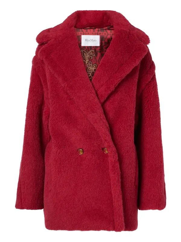 Max Mara Cuba Teddy Coat - Red