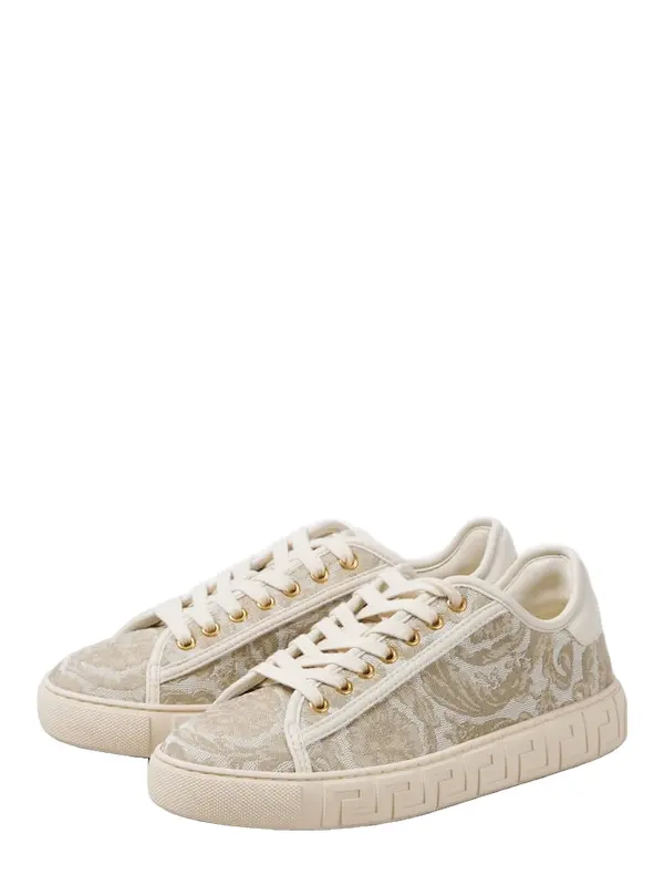 Versace Barocco Greca Sneakers - Beige