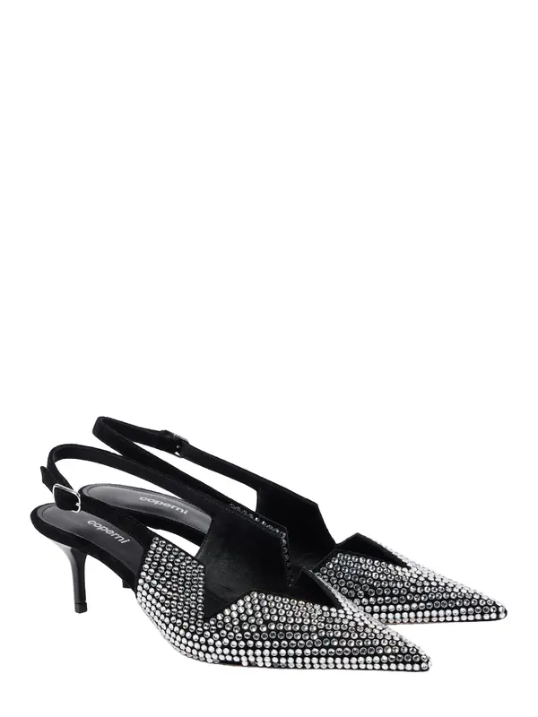 Coperni 65 Crystal-embellished Leather Pumps - Black