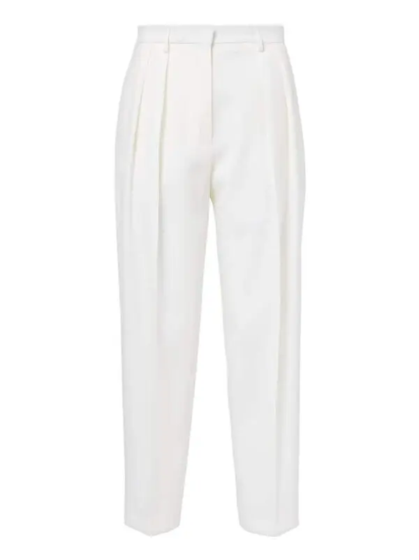 Altuzarra Emmett High-rise Tapered Wool Pants - White