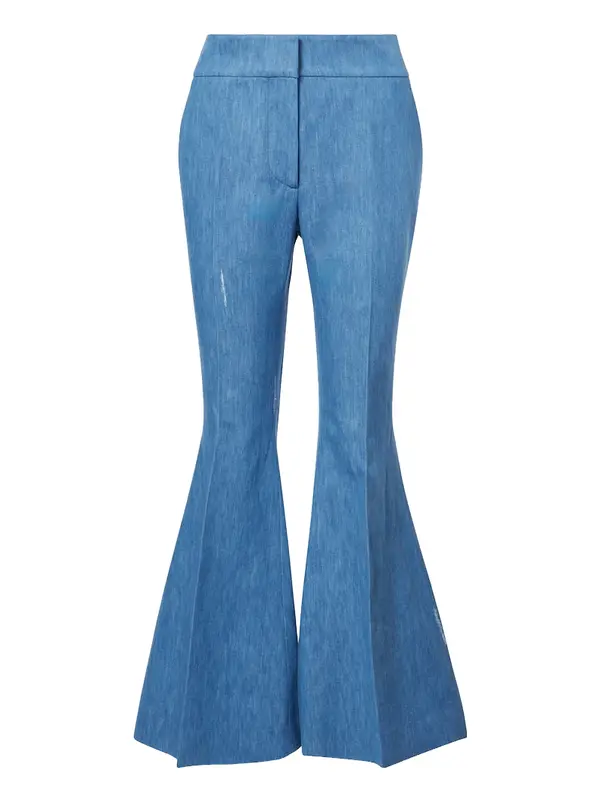 Gabriela Hearst Marsh Flared Pants - Blue