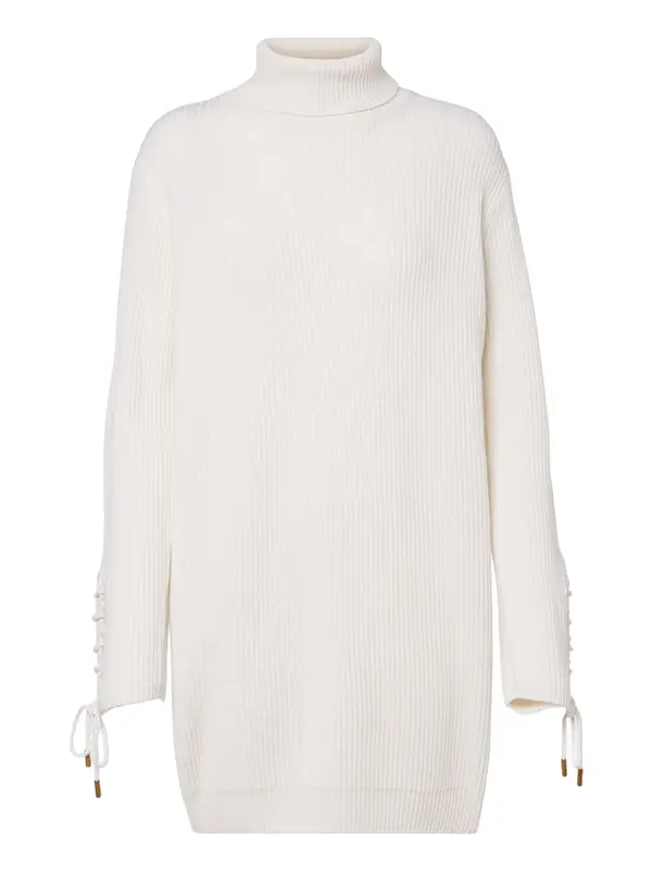 Max Mara Ghinea Wool And Cashmere Sweater Dress - White