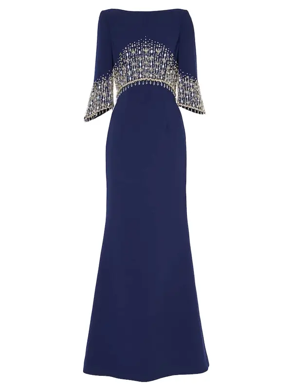 Jenny Packham Electra Embellished Gown - Blue