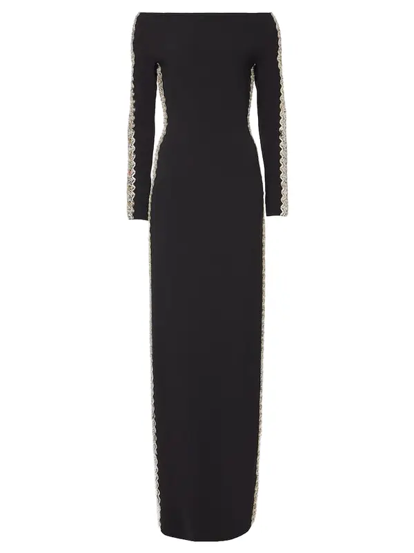 Jenny Packham Charisma Embellished Gown - Black