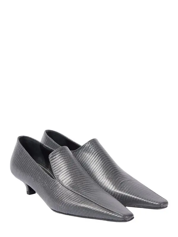 TOTEME Embossed Leather Pumps - Grey