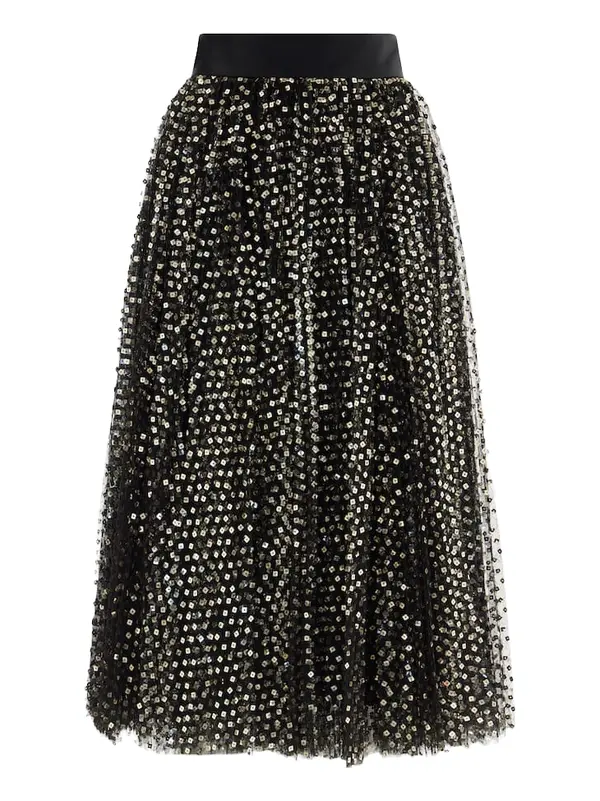 Dolce & Gabbana Sequined Midi Skirt - Gold