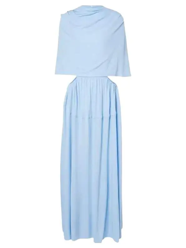 Proenza Schouler Frankie Caped Maxi Dress - Blue