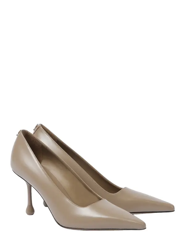 JIMMY CHOO Ixia 80 Leather Pumps - Beige