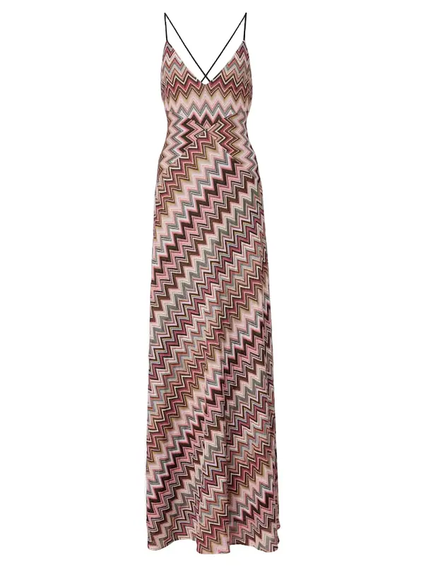 Missoni Zig Zag Maxi Dress - Brown