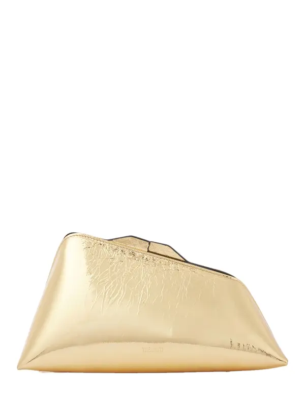 Attico 8:30pm Small Leather Clutch - Gold
