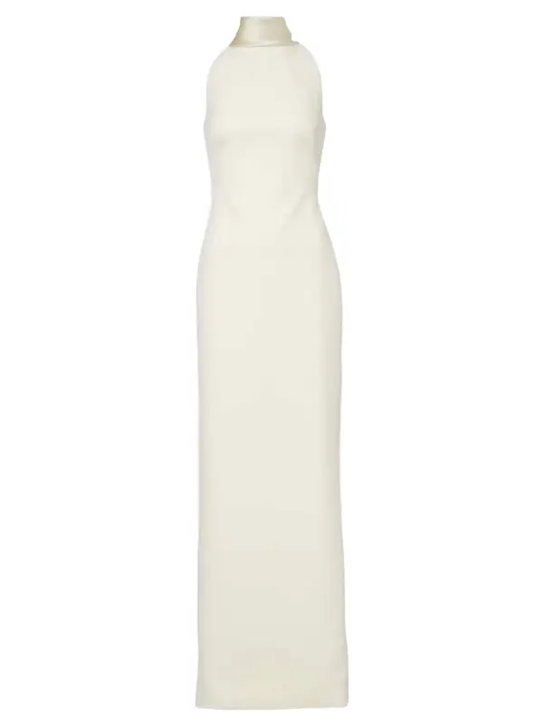 Safiyaa Holliana Crêpe Gown - White