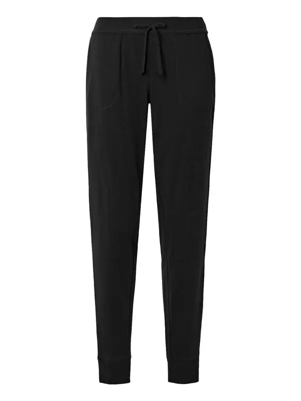 Skin Pima Cotton-jersey Drawstring Pajama Pants - Black