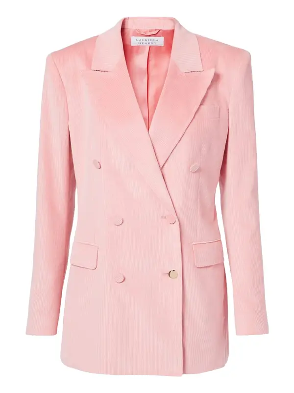 Gabriela Hearst Gavin Cotton Corduroy Blazer - Pink