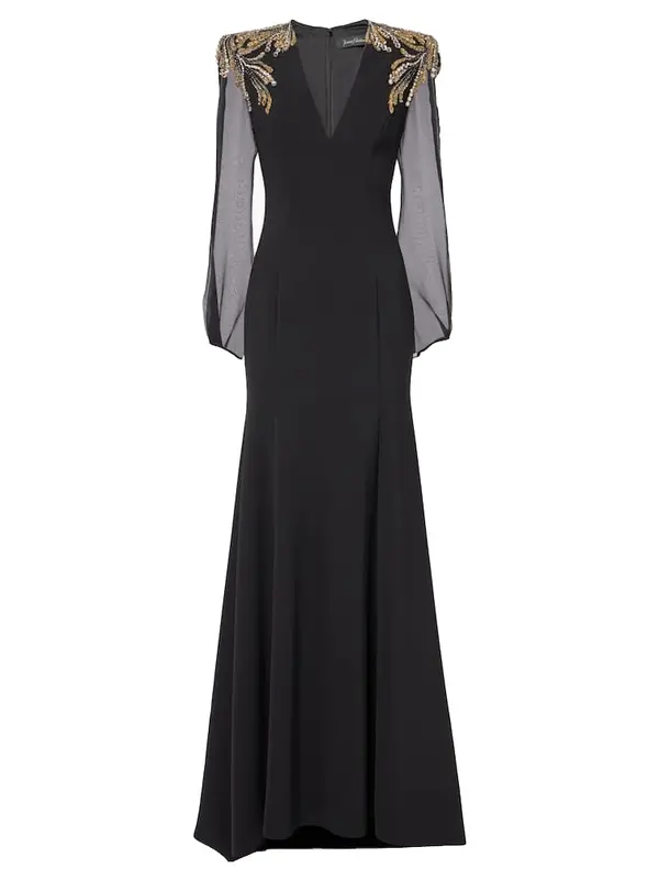 Jenny Packham Mercury Embellished Gown - Black