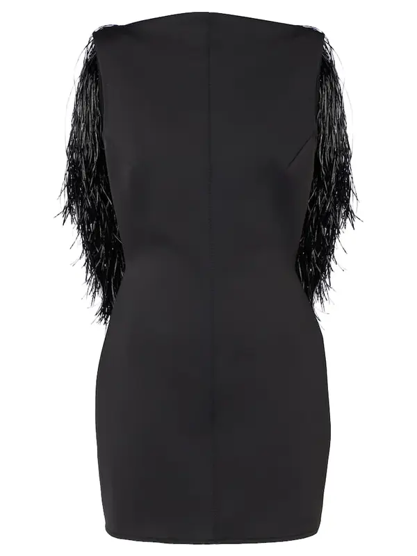 David Koma Fringed Minidress - Black