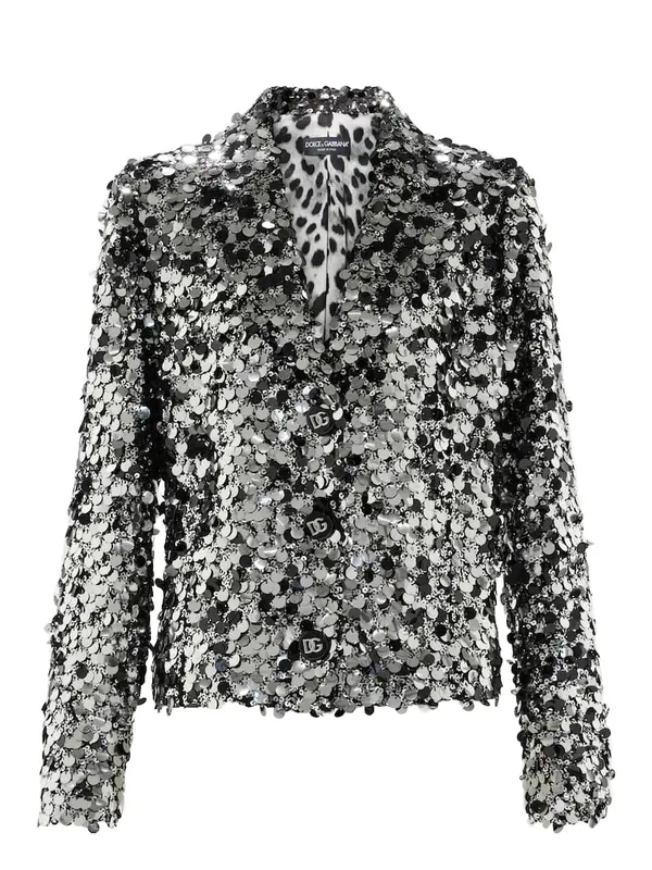 Dolce & Gabbana Sequined Blazer - Silver