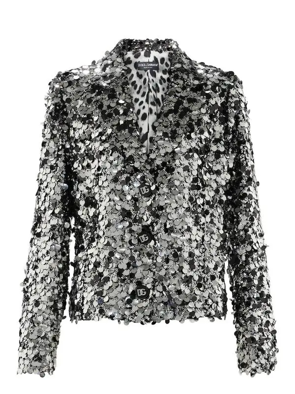 Dolce & Gabbana Sequined Blazer - Silver