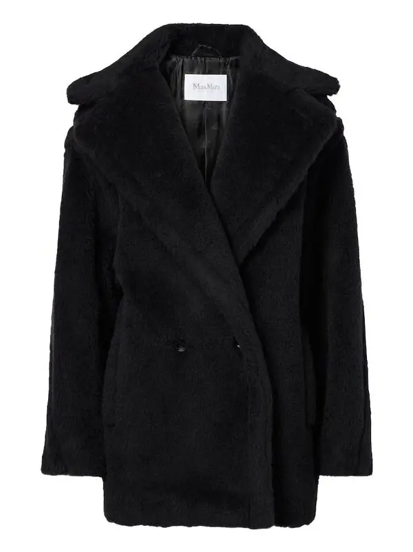 Max Mara Alpaca, Wool, And Silk Teddy Coat - Black