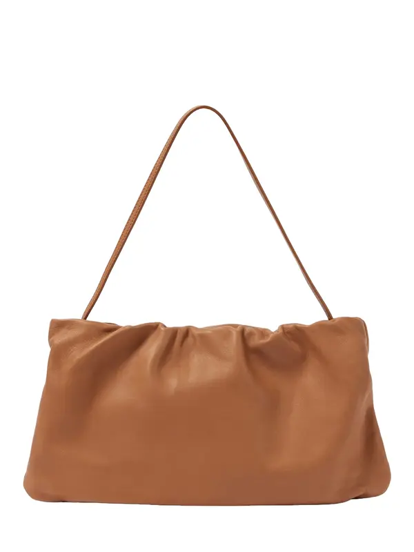 THE ROW Bourse Xl Leather Shoulder Bag - Brown