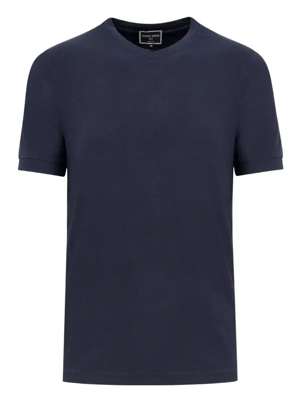 Giorgio Armani Icon Viscose Tshirt - Blue