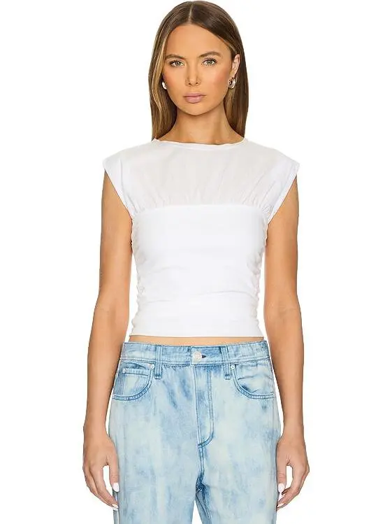 Rag & Bone Mica Banded Top - White