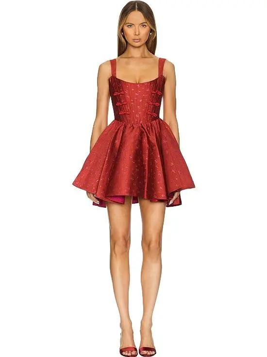 SAU LEE Jolie Dress - Red