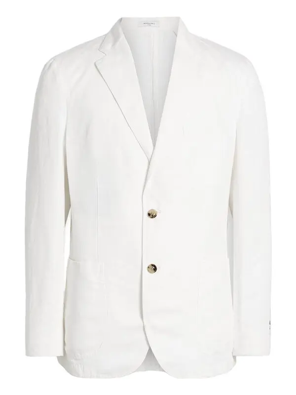 Boglioli Cotton And Linenblend Blazer - White