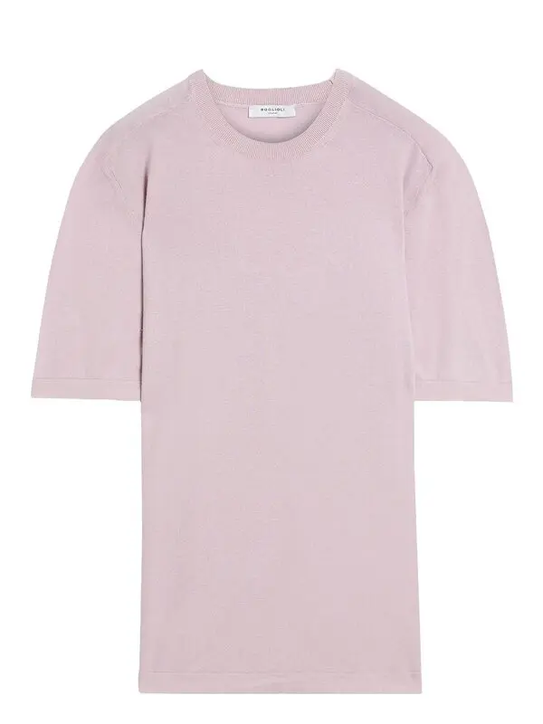 Boglioli Cotton And Silkblend Tshirt - Lilac