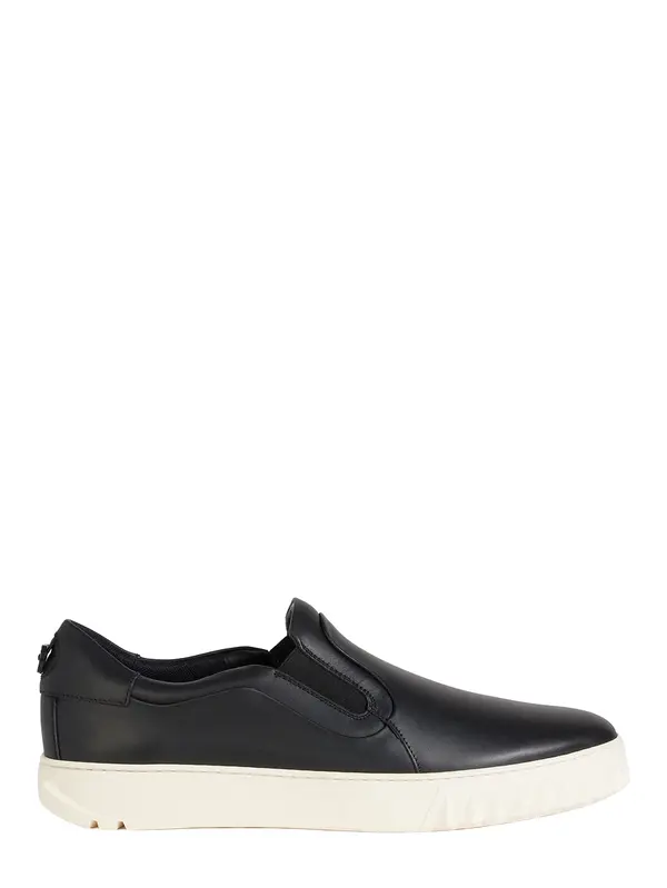FERRAGAMO Cruise Leather Slip-on Sneakers - Black