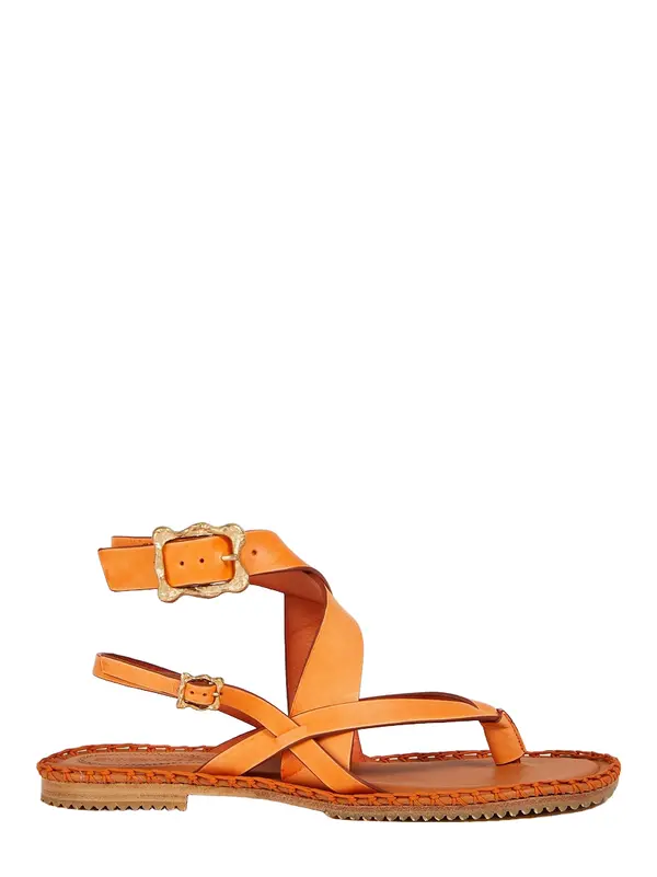 Zimmermann Leather Sandals - Orange