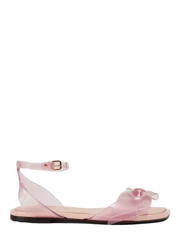 Zimmermann Bow-detailed Pvc Sandals - Baby Pink